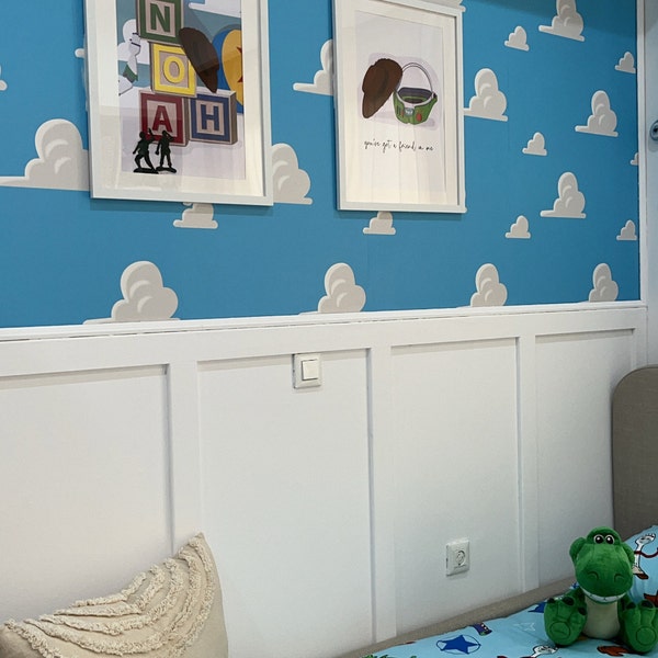 PERSONALISED NAME Toy Story Nursery Wall Art, Woody Buzz Boots With ...