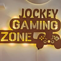 Gaming Zone LED Schild mit Wunschname Zocken Geschenke Zimmer ...