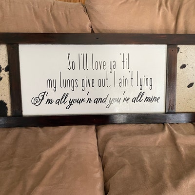 Genuine Cowhide Wood Sign, Customizable Rustic Sign, Rustic Decor ...