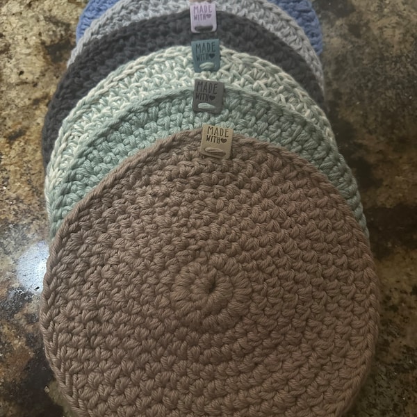 Rustic Round Trivet Crochet Pattern, Farmhouse Hot Pad Crochet Pattern ...