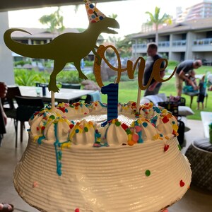 Dinosaur Birthday Cake Topper 1st Birthday First, Bday, Cake Smash ...