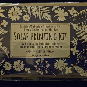 DIY Solar Printing Kit , Craft Kit , Cyanotype , Kit , Solar Printing ...