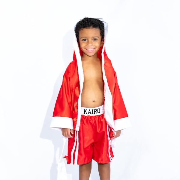 Newborn Knockout Boxing Set: Prop Baby Boxing Ring Personalized Robe ...