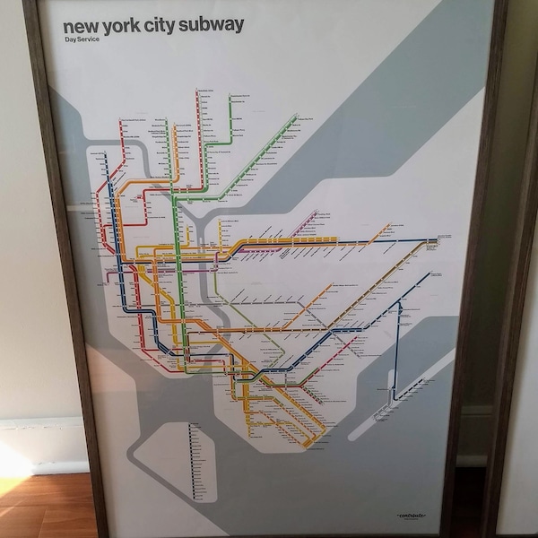 New York City Subway Map / NYC / Minimal Poster Print / Subway Style ...
