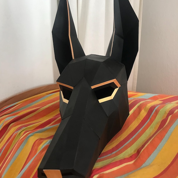 Anubis Mask / Jackal Mask | DIY Paper Mask, Printable Template ...
