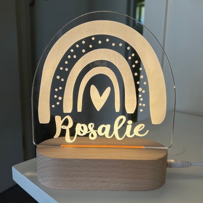 Personalised Baby Gift or Nursery Decor Lamp Custom Name Night Light ...