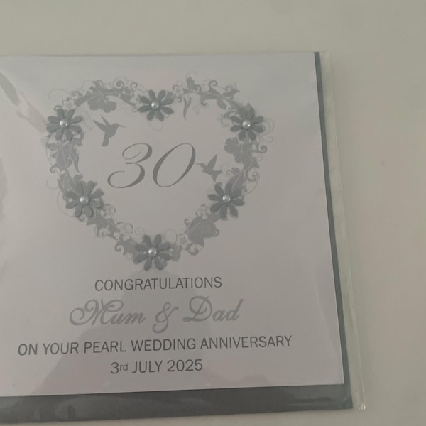 Personalised Handmade Gold- 50th Wedding Anniversary Heart Card - Etsy UK