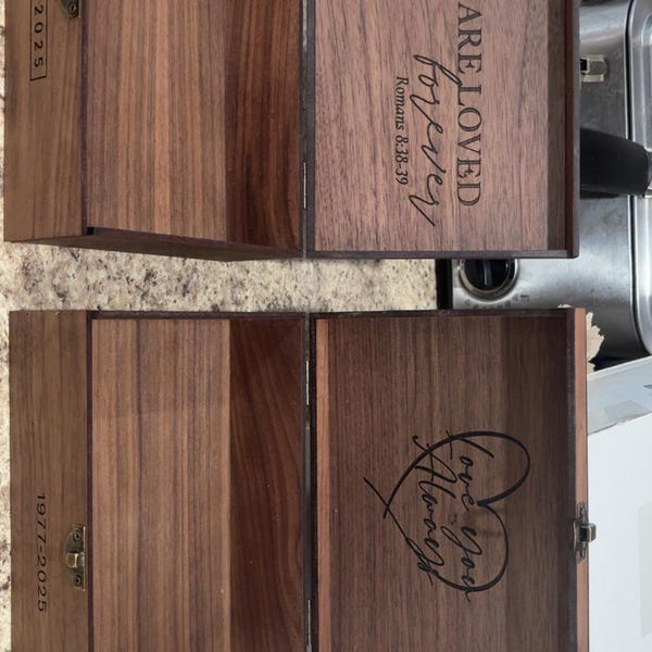 Custom Memory Keepsake Wooden Love Box With Personalization - Wedding ...