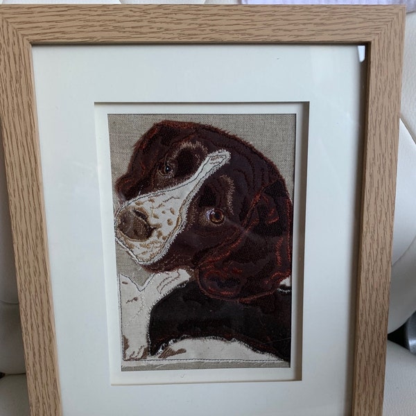 Raw Edge Applique 'nell the Springer Spaniel' - Etsy