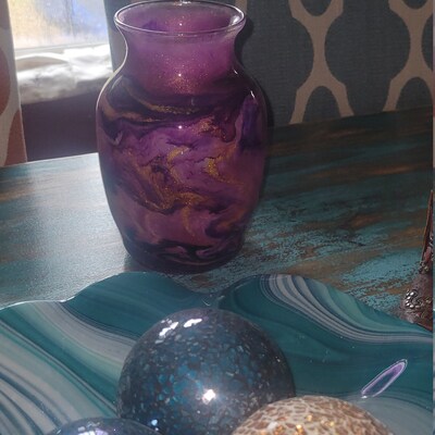 Resin Galvanized Serving Tray With Handles Resin Trays - Etsy