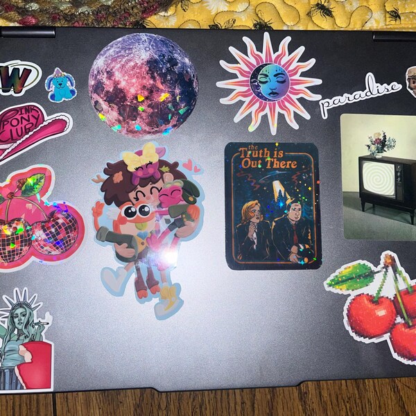Psychedelic Tiger Holographic Vinyl Sticker Starry Holographic Effect ...