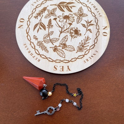 Pendulum Board Herbal Kit Nature Wooden Board Divination Witch Scrying ...