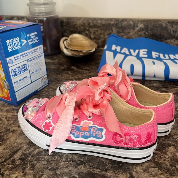 Peppa Pig Converse, Elsa Converse,, Any Custom Design - Etsy