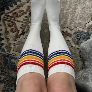 Toddler and Baby Rainbow Socks Rainbow Tube Socks Unisex Infant Socks ...