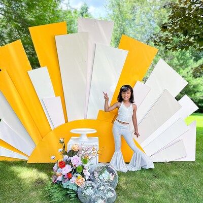 Girls Peach Daisy Floral Halter and Bell Bottom Set, Halter Set, Halter ...