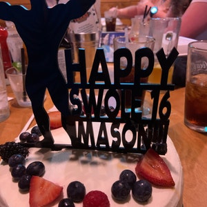 Weight Lifter Cake Topper, Gym, Cake Decorations, Body Builder, Fitness ...