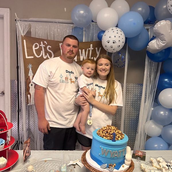 Watercolor Baby Blue Party Dogs Digital Clip Art Set- Instant Download ...