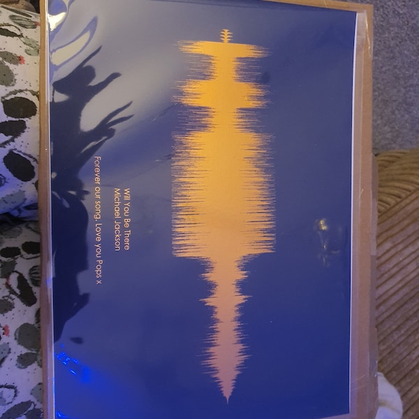 A4 Custom Metallic Soundwave Art, Favourite Song Personalised Copper ...