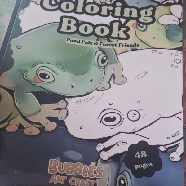 Animal Coloring Book A4, Cute Frog Coloring Book for Kids & Adults ...