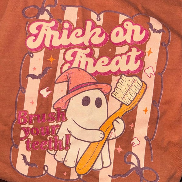 Halloween Dentist Shirt, Trick or Treat Brush Your Teeth Tee, Spooky ...