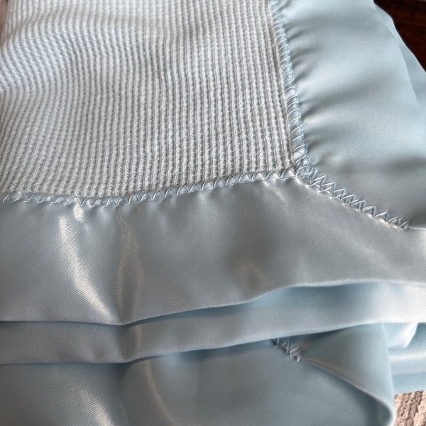 100% COTTON SATIN TRIM Handmade Blanket, Satin Edge Baby Blanket, Crib ...