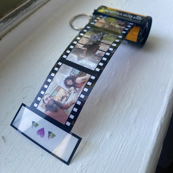 Memory Film Keychain 1-10 Photos Personalized Camera Roll Gift ...