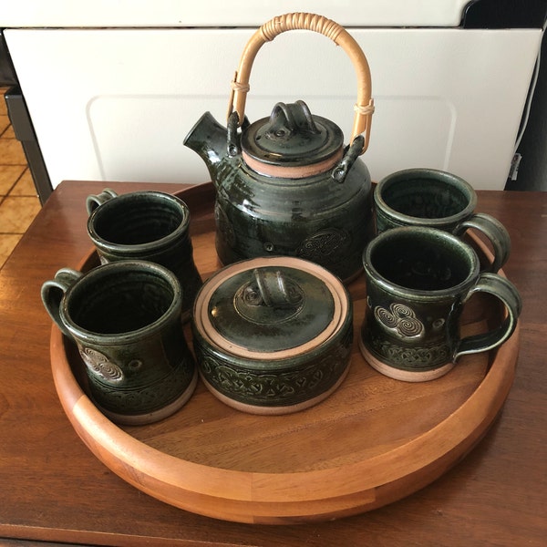 Irish Celtic Pottery 'tea Pot' - Etsy