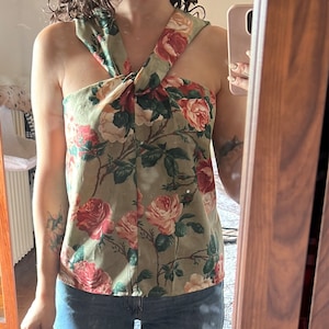 Arwen Halter Twist Neck Top Digital PDF Sewing Pattern // US 4-16 EU 34 ...