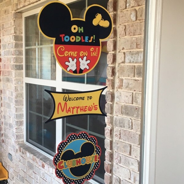 Printable Mickey Mouse Clubhouse Birthday Door Sign-mickey Mouse ...