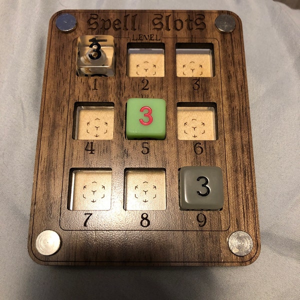 D&D Spell Slot Tracker Dungeons and Dragons Spell Counter Spell Slot ...