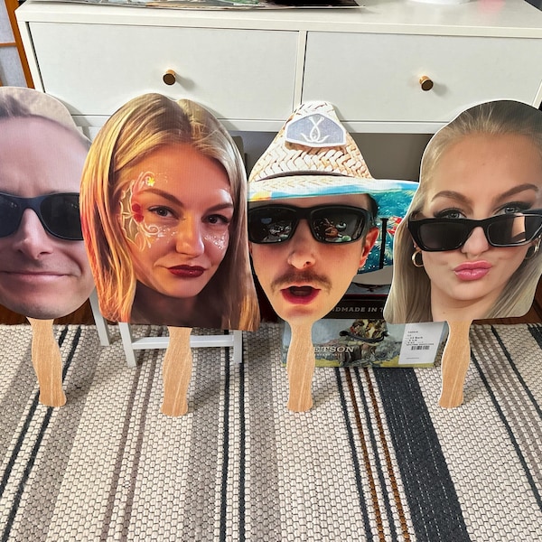 Custom Big Head Face Cutouts, Wedding Heads, Bachelorette Groom Face ...