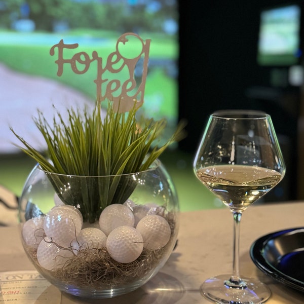 Fore Tee Centerpiece Stem, Golf 40th Birthday Centerpieces, Golf 40th ...