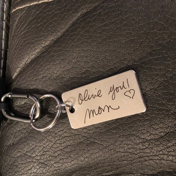 Your Handwritten Keychain- Your Design - Handwriting & Font Options ...