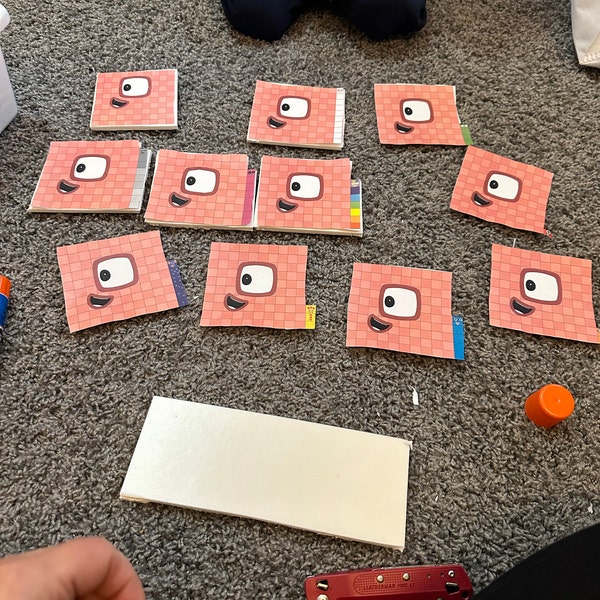 Numberblocks 81-100 Faces / for 2cm Cubes / A5 Sticker Printing ...