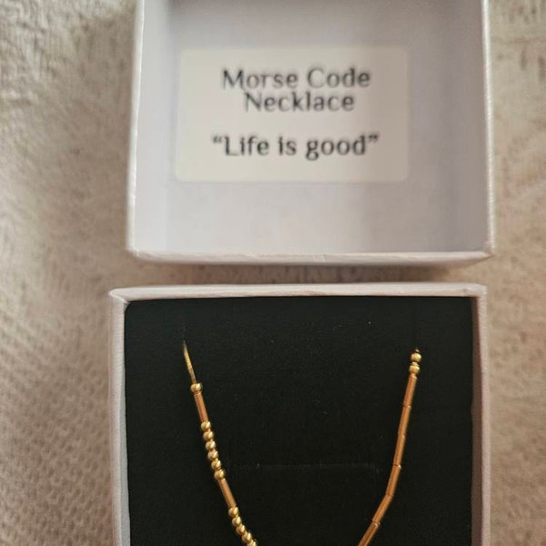 Custom Morse Code Necklace, Personalized Hidden Message Necklace, Morse ...