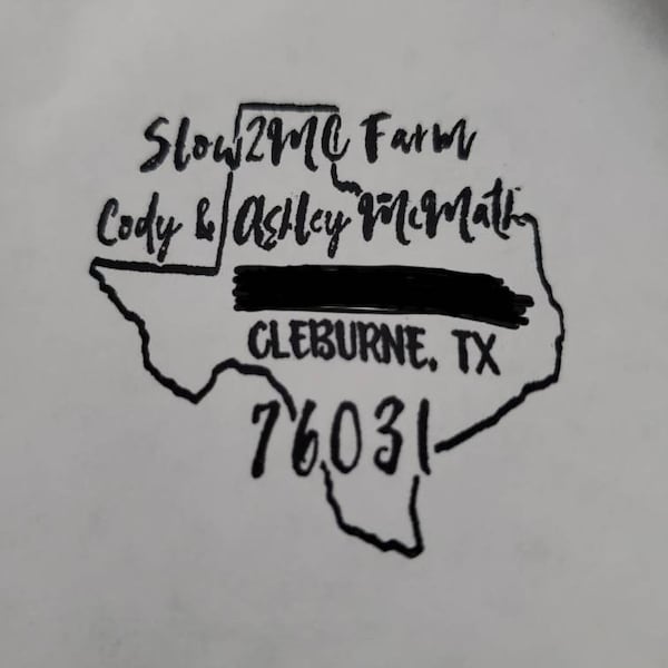 Custom Texas Address Stamp | Personalized Texas Return Address Stamp ...