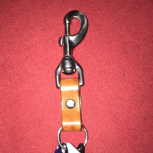 Leather Keychain, Custom Keychain, Key Fob, Mini Key Clip, Clip Leather ...