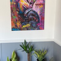 Rainbow Drip Graffiti Art HD Framed Canvas Wall Art Picture - Etsy UK