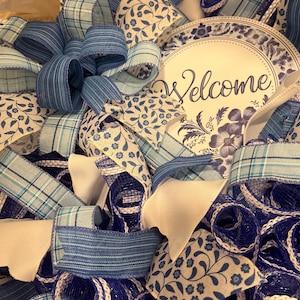 Fresh Lemons Wreath With Royal Blue Base and Lemon Ribbons . We Offer ...