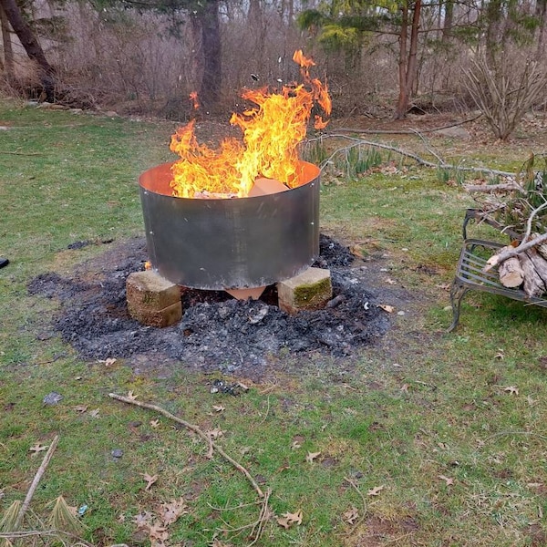 Custom Heavy Duty Solid Fire Ring – Steel Campfire Pit for Backyard ...