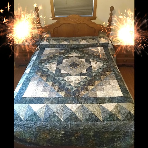 Simple Elegance 96” Square Quilt - Etsy