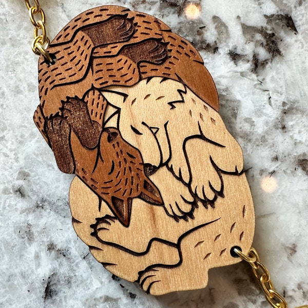 Interlocking Fox and Wolf Couple Keychains - Friendship or Relationship ...