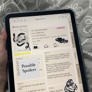 Digital Reading Journal, Reading Log, Book Tracker, Reading List ...