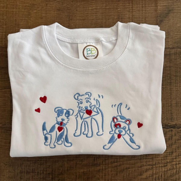 TBBC Inspired Pen Pal Puppies Embroidery Design Valentines Day - Etsy