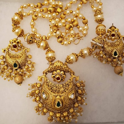 Jhumka With Ear Chain/ Off-white Jhumka/ Indian Earrings/ - Etsy