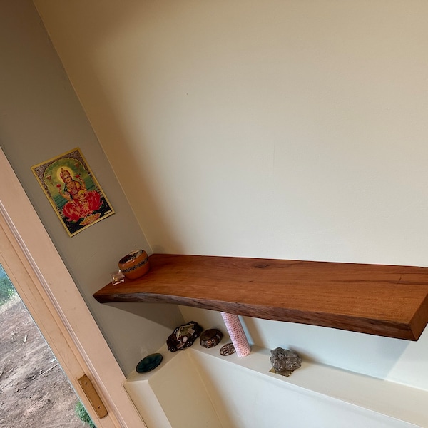 Chunky Cherry Live Edge Floating Shelf - Etsy