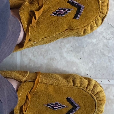 Native American Moose Hide Beaded Moccasins Native American Arts and ...