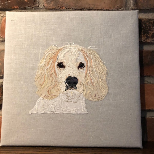 Raw Edge Applique 'becky Cocker Spaniel' - Etsy
