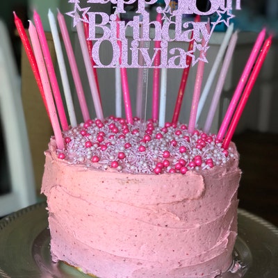 Personalized Cake Topper Custom Happy Birthday Cake Decoration - Etsy