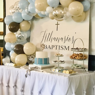 Baptism Wall Decal for Balloon Arch, Balloon Arch Decoration ...